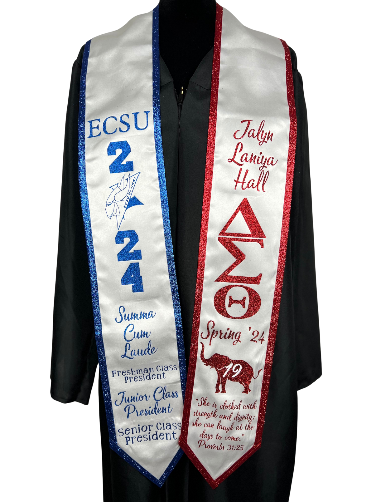 Predesign Delta Sigma Theta Graduation Stole – ElleJay